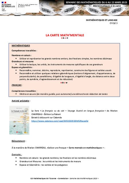 Semaine des Mathématiques et Langage - Digipad by La Digitale